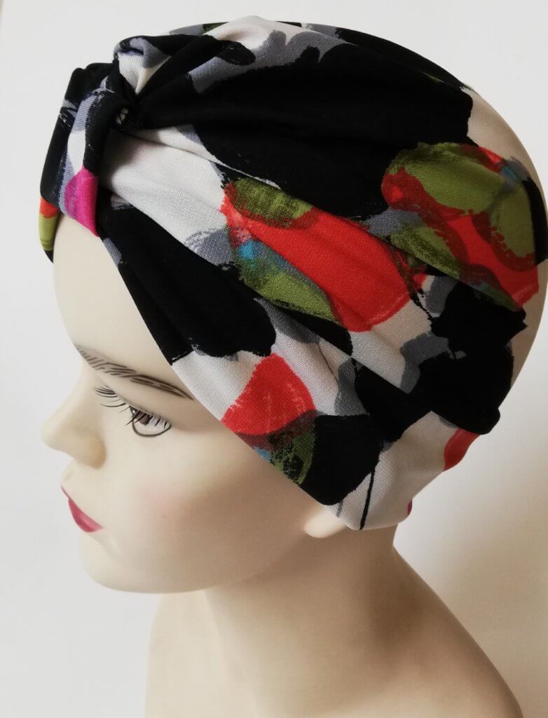 TURBAN - Chemotherapy turban, beret, hats for alopecia, chemo hair loss ...